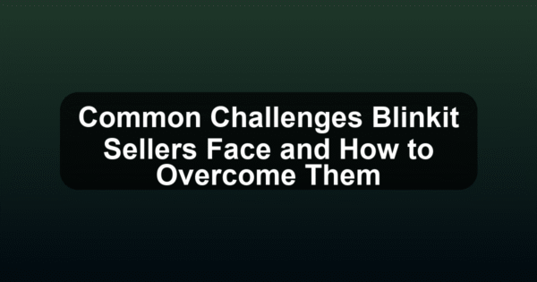 Common Challenges Blinkit Sellers Face and How to Overcome Them - Ecomm11